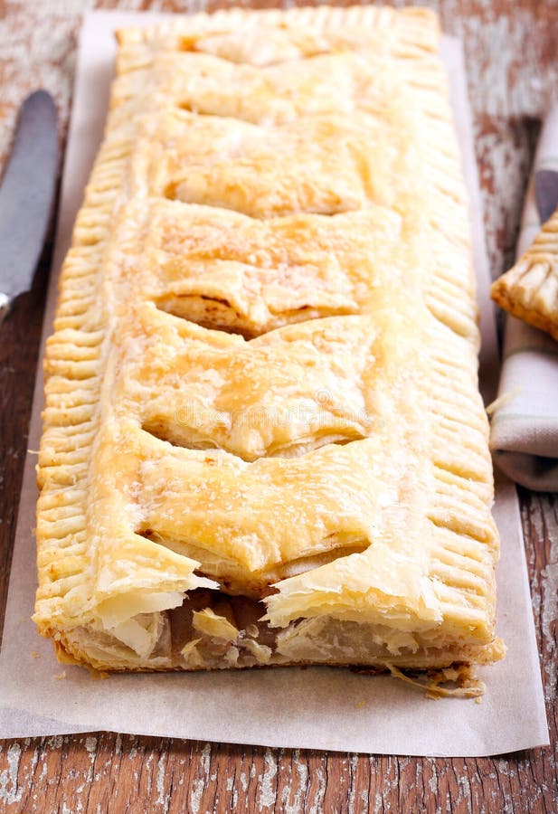 Puff pastry rectangle cake stock photo. Image of lunch - 52228200