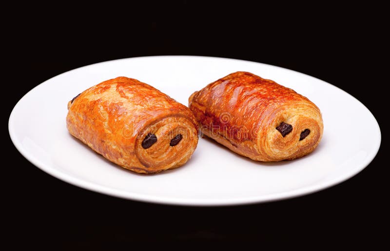 Puff Pastry Rolls with Chocolates Stock Photo - Image of pasty, bake ...