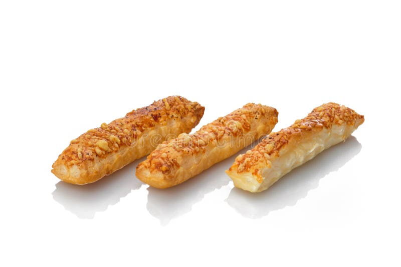 Puff Pastry Sticks Backed with Cheese Stock Image - Image of gratinated ...