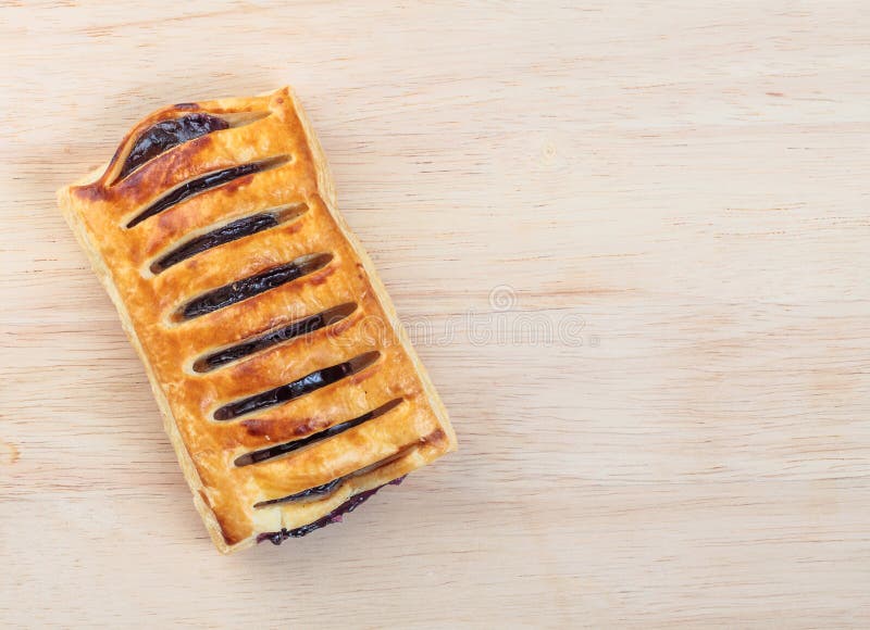 Puff Pastry Stuffed with Blueberry Jam Stock Photo - Image of cheese ...