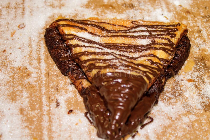 Puff Pastry Triangles with Chocolate Stock Photo - Image of sweet ...