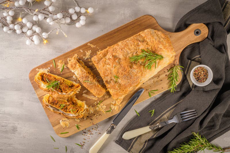 Puff pastry vegetable roll stock photo. Image of delicious - 200991190