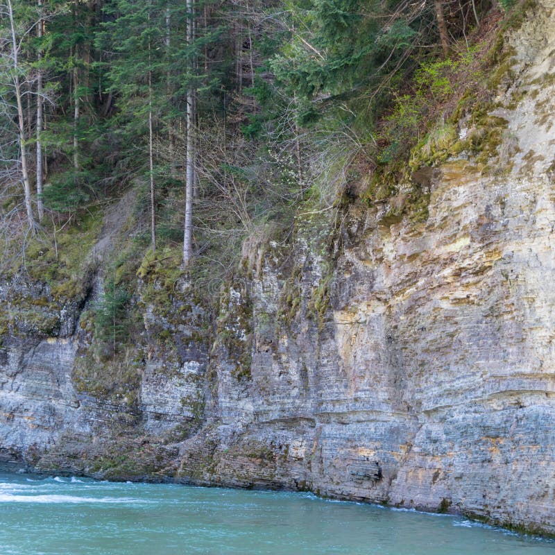 Puff Rocks by the Mountain River Stock Photo - Image of crack ...
