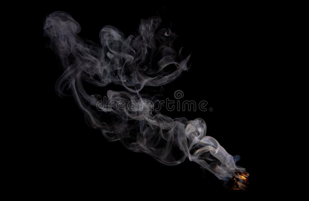 Puff of Smoke on a Black Background Stock Illustration - Illustration ...