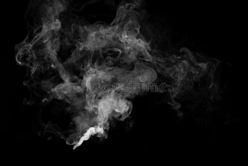 Puff of Smoke on a Black Background Stock Illustration - Illustration ...