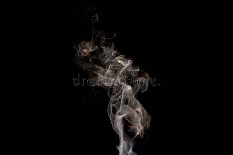 Puff of Smoke on a Black Background Stock Illustration - Illustration ...