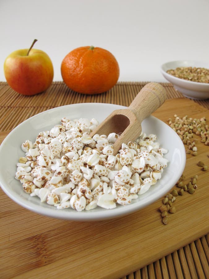 Puffed Buckwheat for Breakfast Stock Photo - Image of ingredients, pops ...