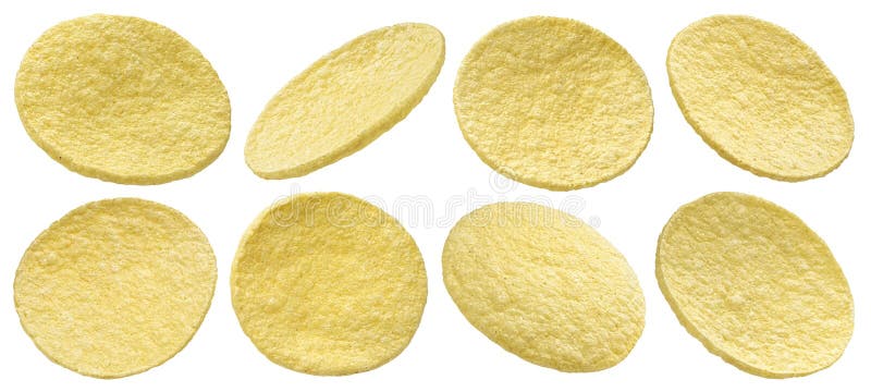 Puffed Corn Cakes Isolated on White Background Stock Image - Image of ...
