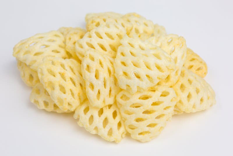Puffed Potato Lattice Chips Stock Image - Image of crisps, food: 194286671