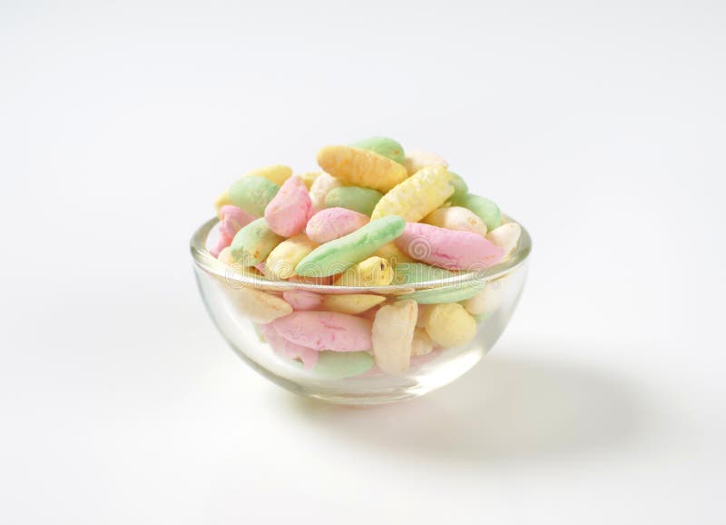 Puffed rice treats stock image. Image of caramel, confection - 10835379