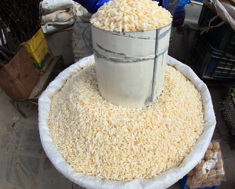 Puffed rice selling stock image. Image of calorie, organic - 81117035