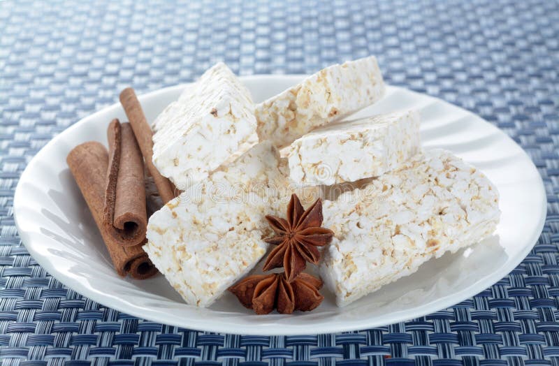 Puffed Rice Snack with Cinnamon Stock Image - Image of anise, asian ...