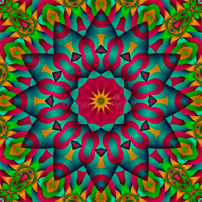 Star Flower Geometric Seamless Pattern Stock Illustration ...