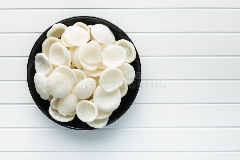 Puffed White Snack Chips. White Potato Chips Stock Image - Image of ...