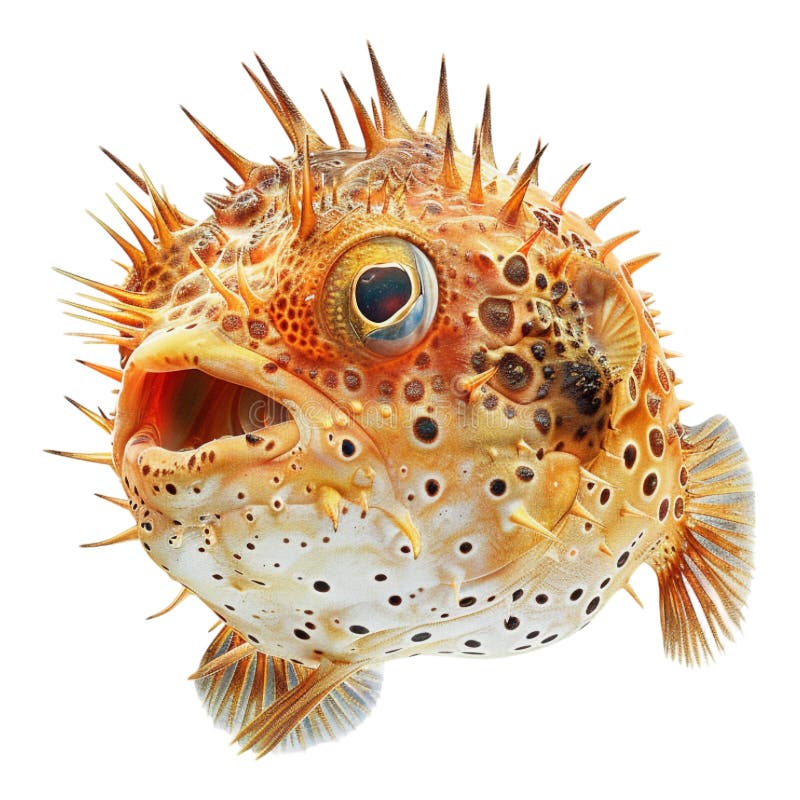 Puffer Fish on Transparent Background - Ai Generated Stock Illustration ...