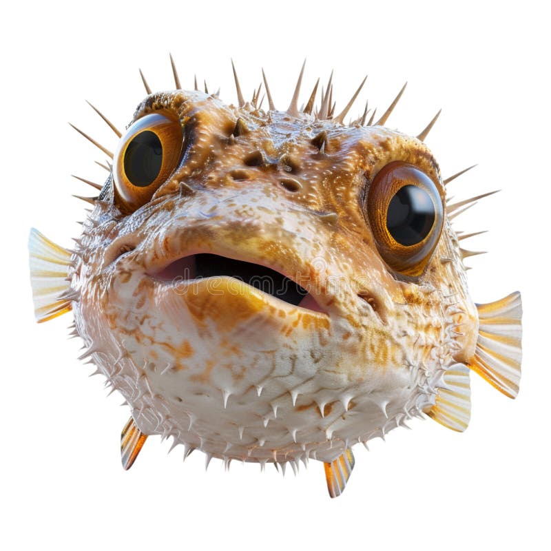 Puffer Fish on Transparent Background - Ai Generated Stock Illustration ...