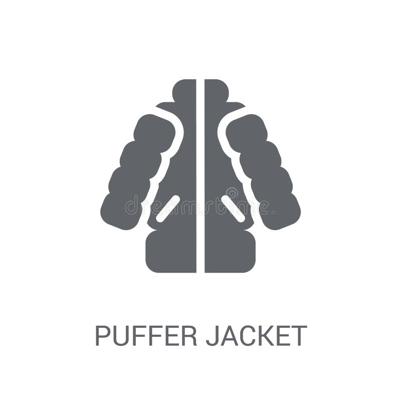 Puffer Jacket Icon. Trendy Puffer Jacket Logo Concept on White B Stock ...