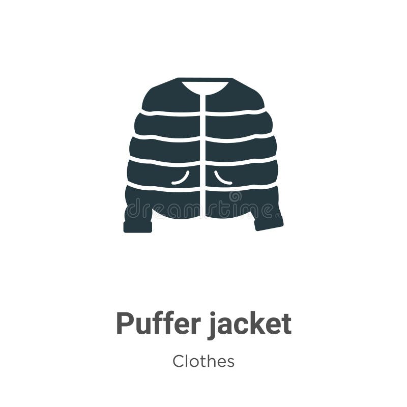 Puffer Jacket Outline Vector Icon. Thin Line Black Puffer Jacket Icon, Flat Vector Simple ...