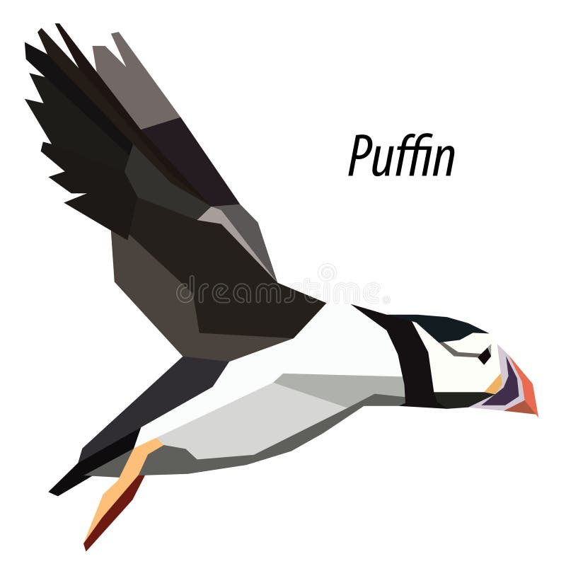 Puffin stock vector. Illustration of ornament, symbol - 67552105