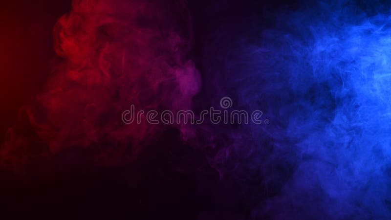 Puffs of Colored Pink-blue Smoke on a Black Background,. Stock Video ...