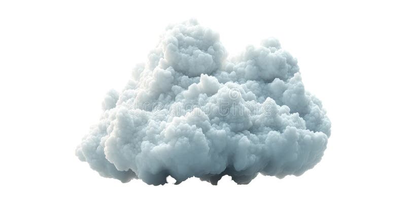 Puffy Cloud Cluster Isolated on Transparent Background Stock Image ...