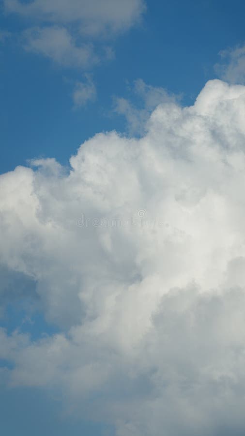 Puffy Fluffy White Clouds. Cumulus Cloud Cloudscape. White Fluffy ...