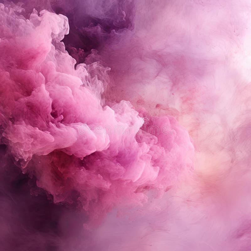 Puffy Pink Smoke on a Dark Background Stock Illustration - Illustration ...