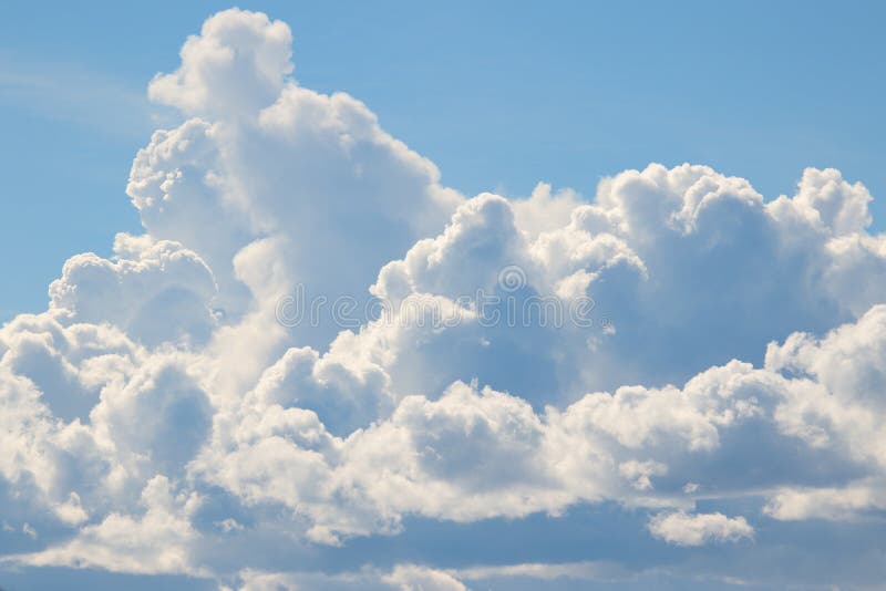 Puffy White Cumulus Clouds stock photo. Image of clouds - 113272664