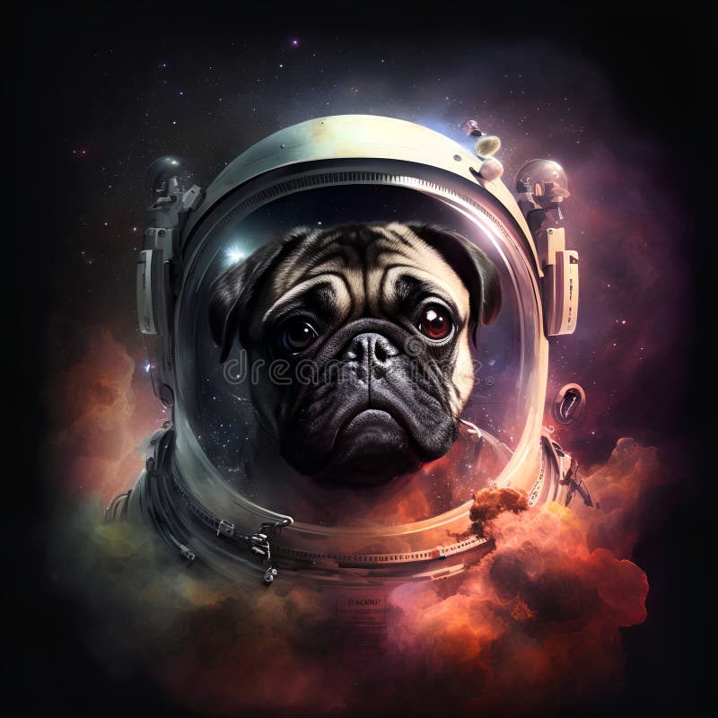 Pug Astronaut Stock Illustrations – 175 Pug Astronaut Stock ...