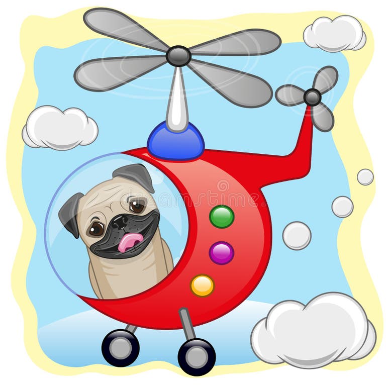Dog Flying Helicopter Stock Illustrations – 43 Dog Flying Helicopter ...