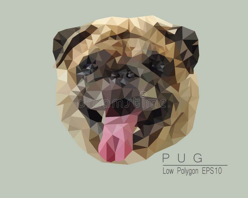 Low Poly Geometric Dog Design Stock Vector - Illustration of polygons ...