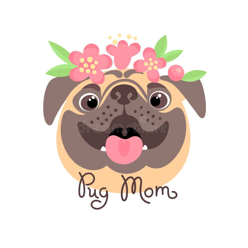 Pug Dog Mom Stock Illustrations – 74 Pug Dog Mom Stock Illustrations ...