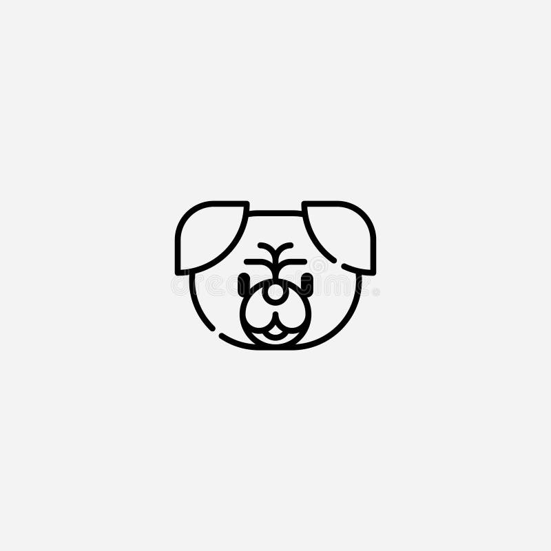 Pug Vector Icon Sign Symbol Stock Vector - Illustration of design ...