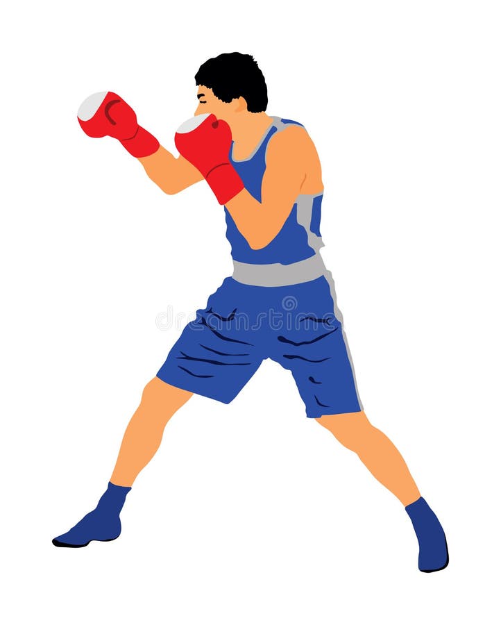 Pugile Nella Siluetta Dell'anello Pugilato Con Parsimonia Di Formazione ...
