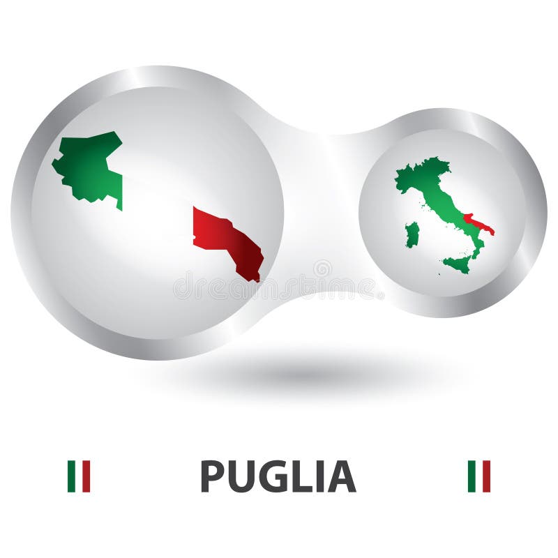 Puglia Map. Vector Illustration Decorative Design Stock Illustration ...