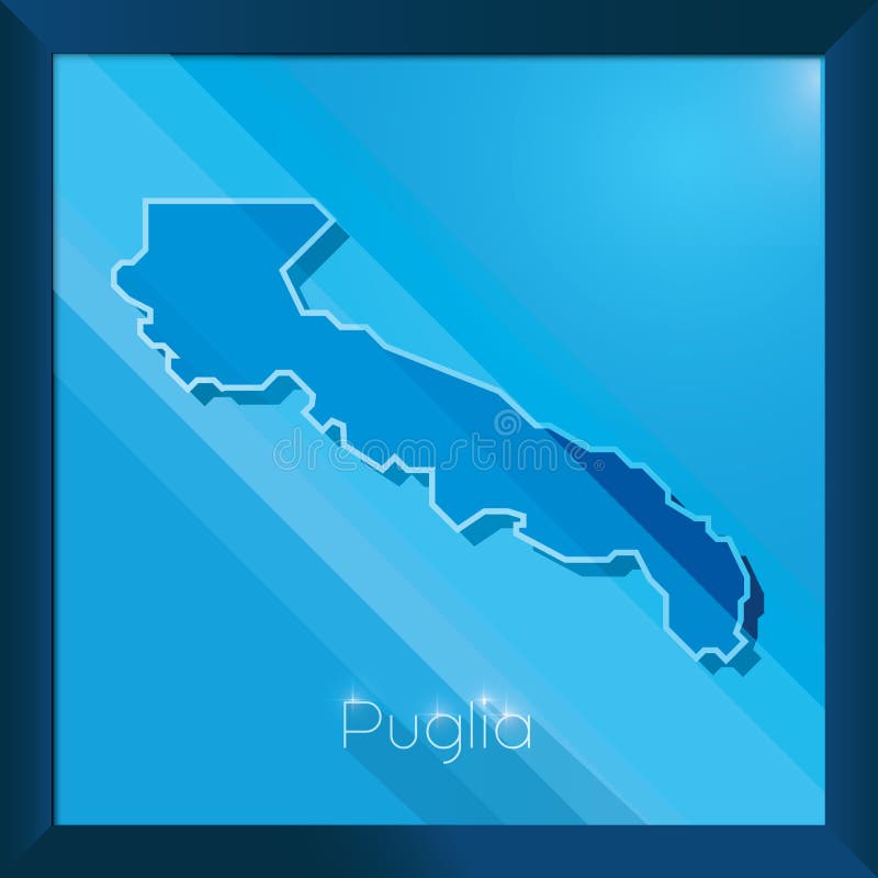 Puglia Map. Vector Illustration Decorative Design Stock Illustration ...
