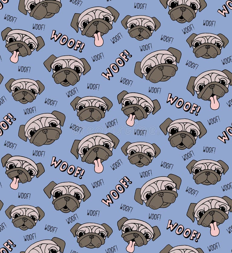 Pugs Pattern Stock Illustrations – 281 Pugs Pattern Stock Illustrations ...