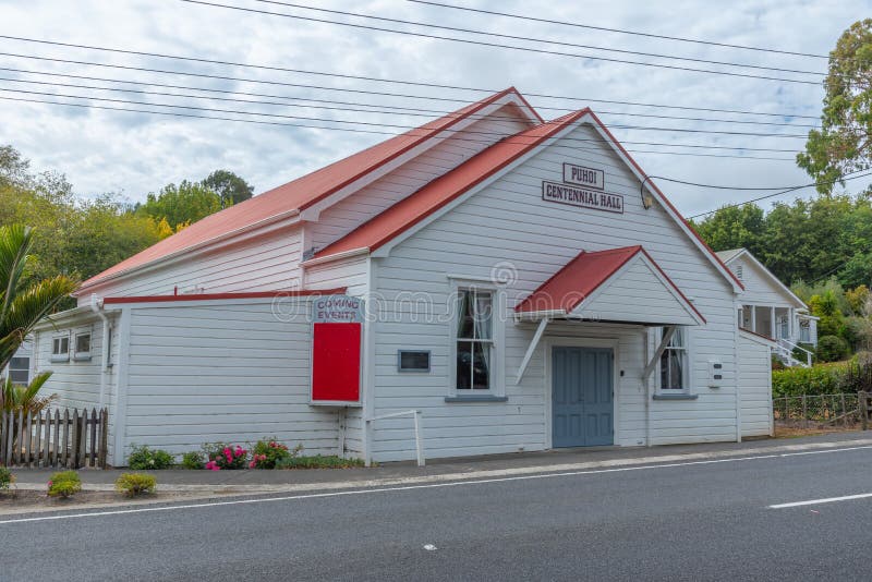 Puhoi Centennial Hall at New Zealand Editorial Photo - Image of facade ...