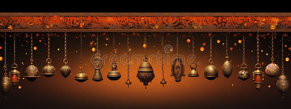 Puja Bell Diwali Border Frame Stock Illustrations – 3 Puja Bell Diwali ...