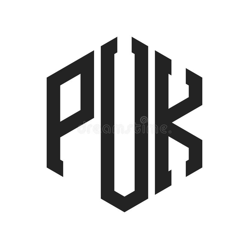 PUK Logo Design. Initial Letter PUK Monogram Logo Using Hexagon Shape ...