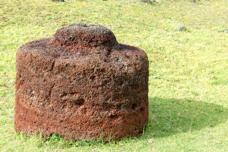 Pukao on Easter Island stock photo. Image of unesco, rapa - 46981664