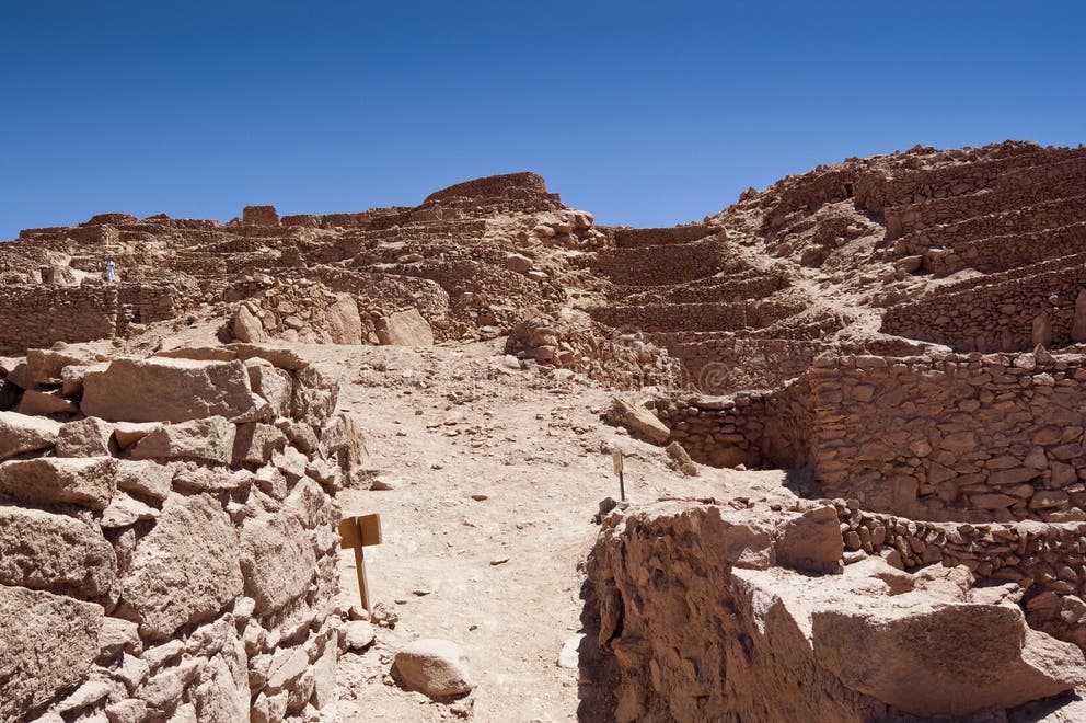 Pukara de Quitor stock photo. Image of fortress, path - 18132446