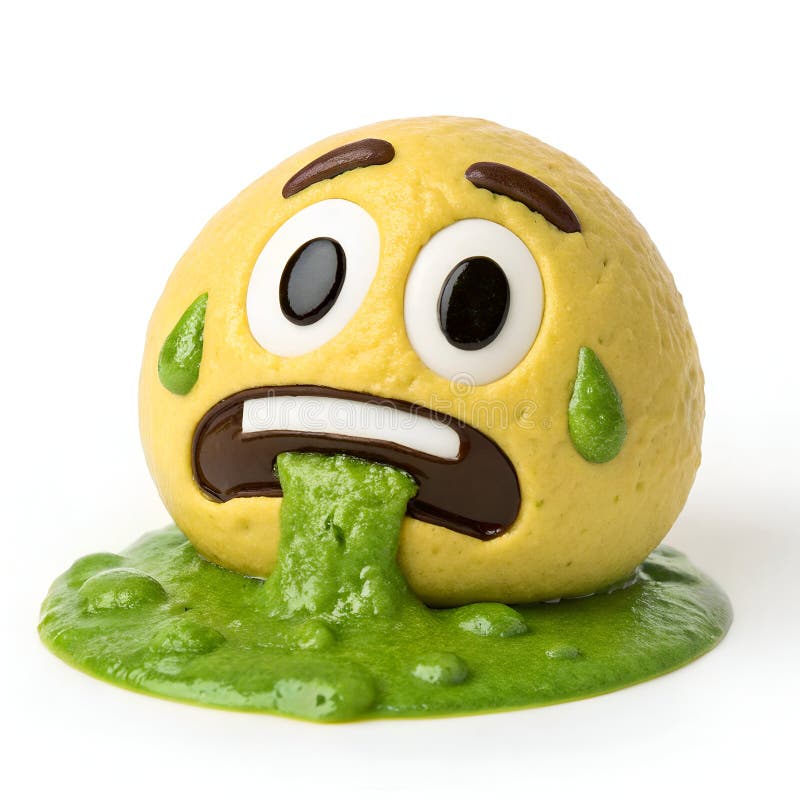 Puke Emoji Icon stock illustration. Illustration of sickness - 357439772