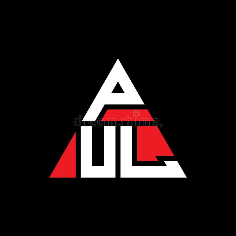 PUL Triangle Letter Logo Design with Triangle Shape. PUL Triangle Logo ...