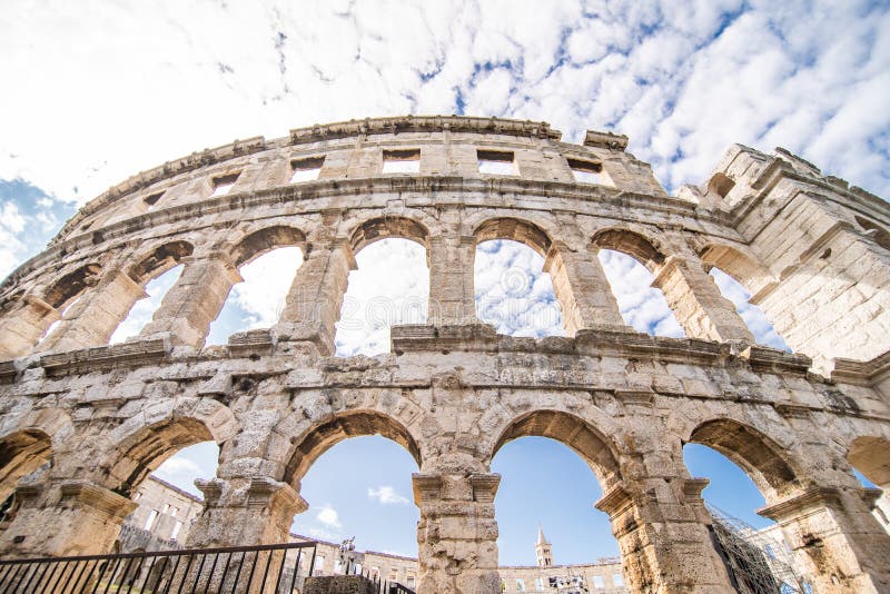 Coliseum.Pula,Croatia.Ruins of Ancient Amphitheater. Editorial ...