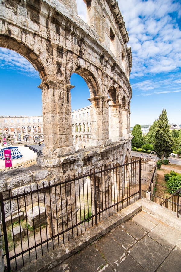 Coliseum.Pula,Croatia.Ruins of Ancient Amphitheater. Editorial ...