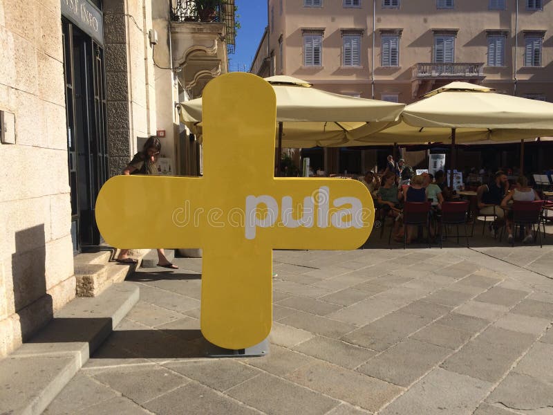 Pula editorial stock photo. Image of downtown, city, croatia - 99287168