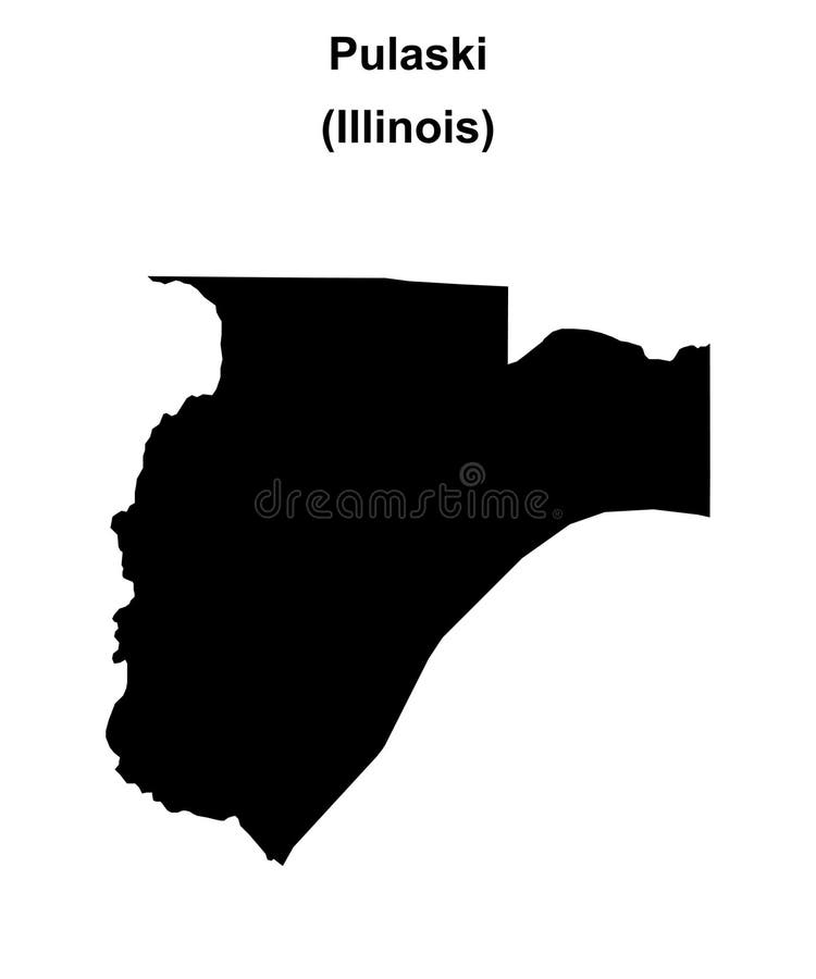 Pulaski outline map stock illustration. Illustration of icon - 360780834