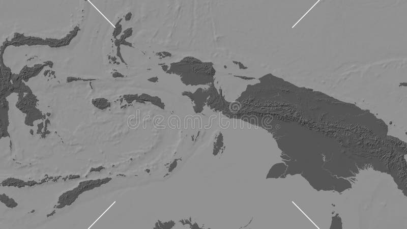 Pulau Adi Island in the Ceram Sea. Bilevel Map. Slide Stock Video ...
