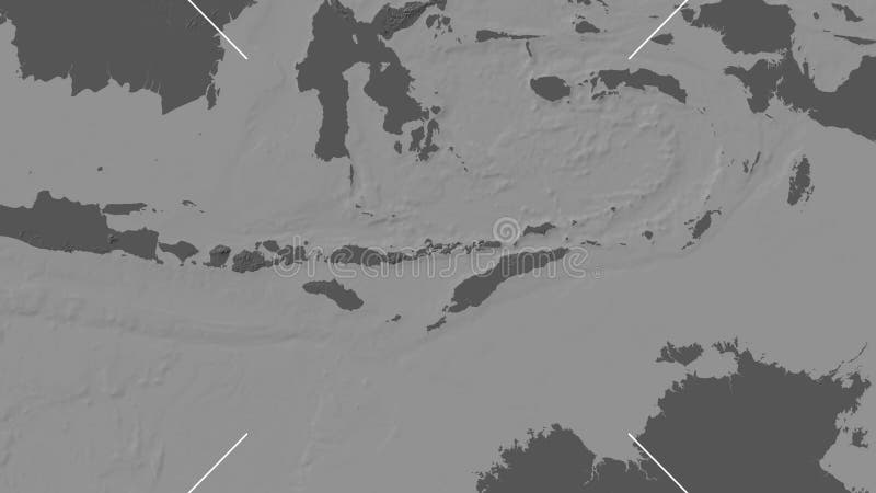 Pulau Adi Island in the Ceram Sea. Satellite Map. Slide Stock Footage ...
